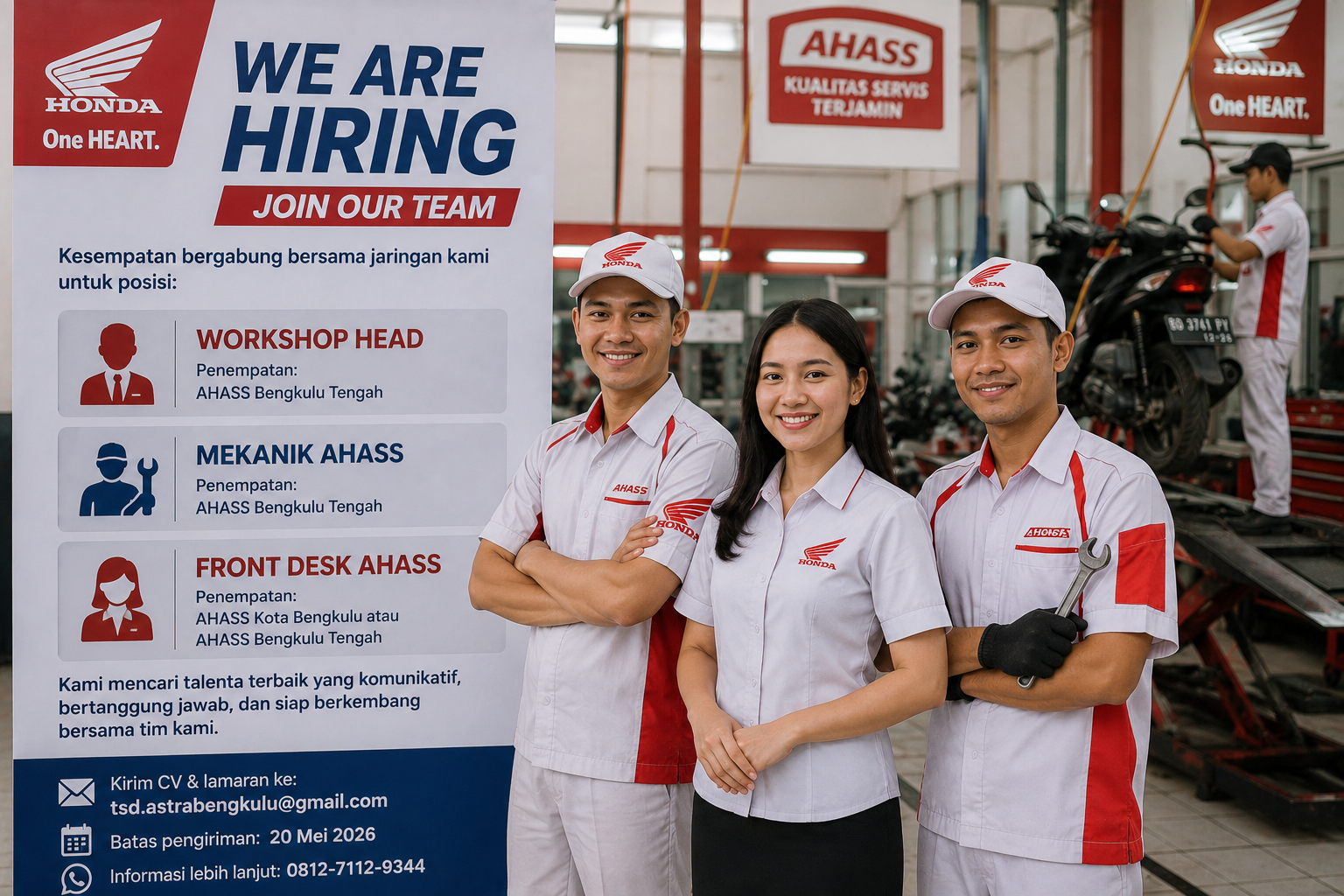 Astra Motor Bengkulu Buka Lowongan Kerja, Cari Talenta untuk Posisi ...
