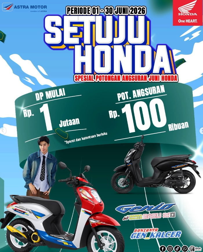 Miliki Honda Genio Warna Baru dengan Uang Muka Mulai Rp 1 Jutaan